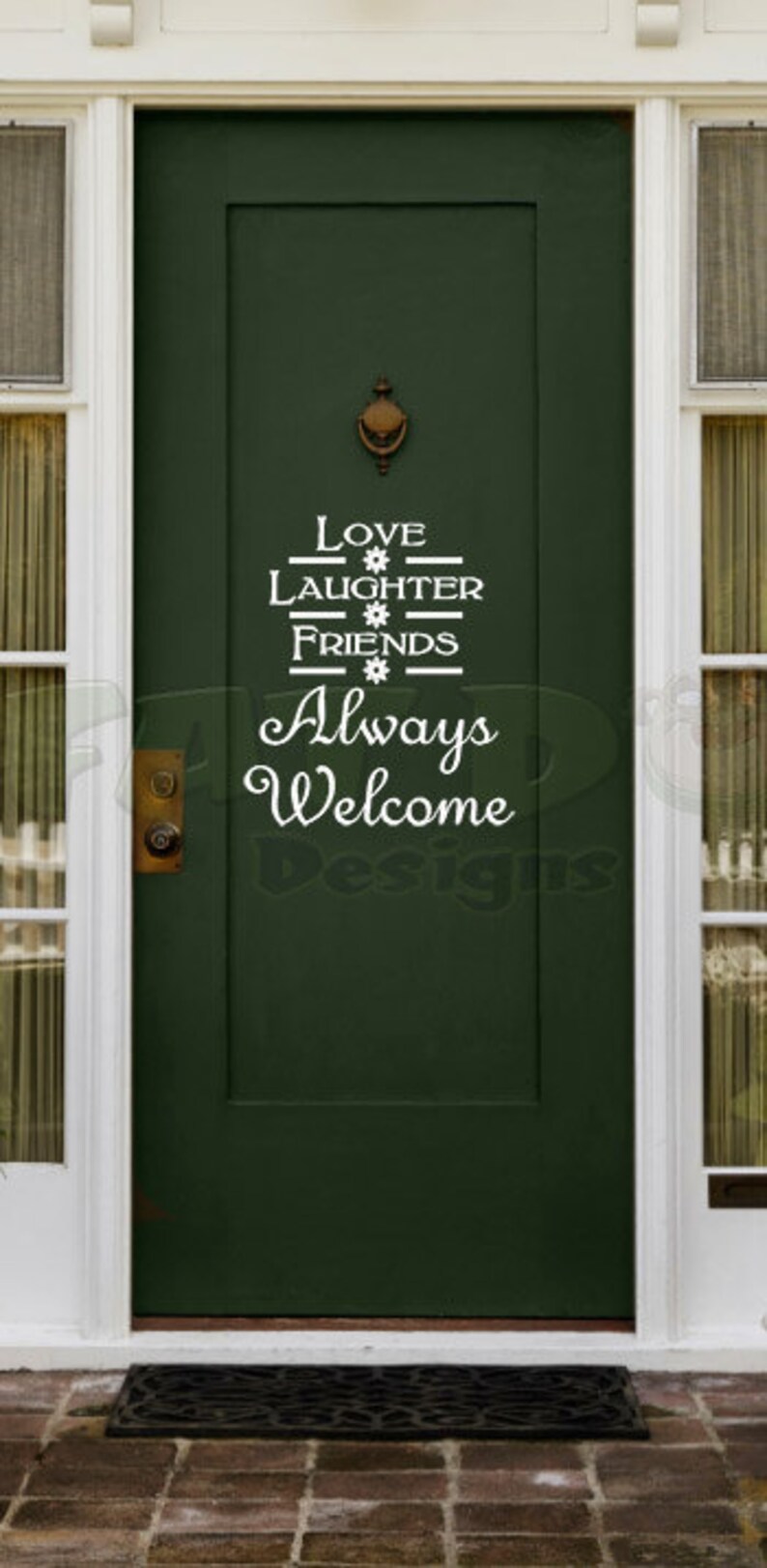 Love Laughter Friends Always Welcome Vinyl Decal Living Room | Etsy