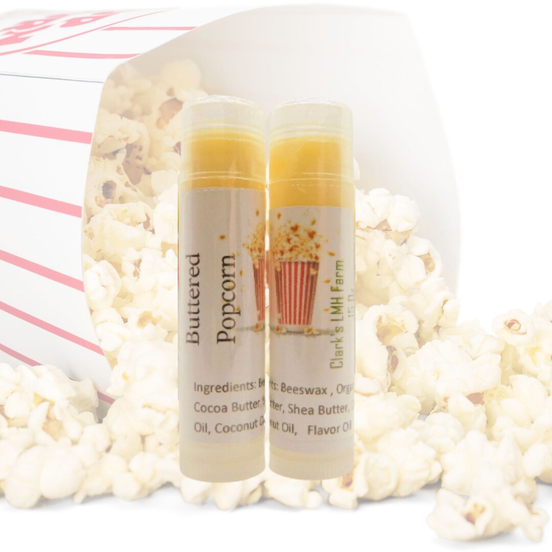 Buttered Popcorn Lip Balm With Cocoa Butter and Shea - Etsy