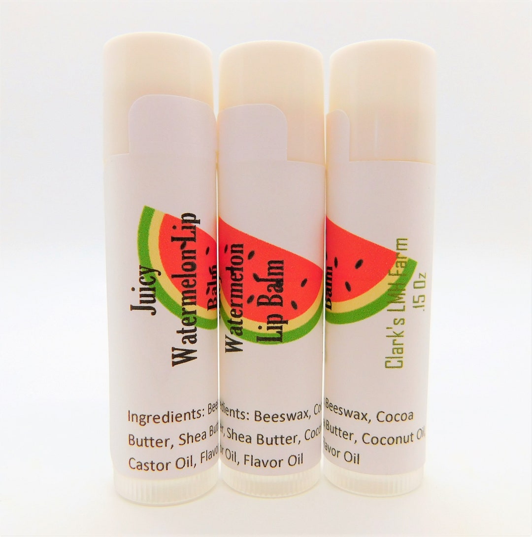 Watermelon Handmade Lip Balm | Natural Moisturizing Lip Care | Smooth ...