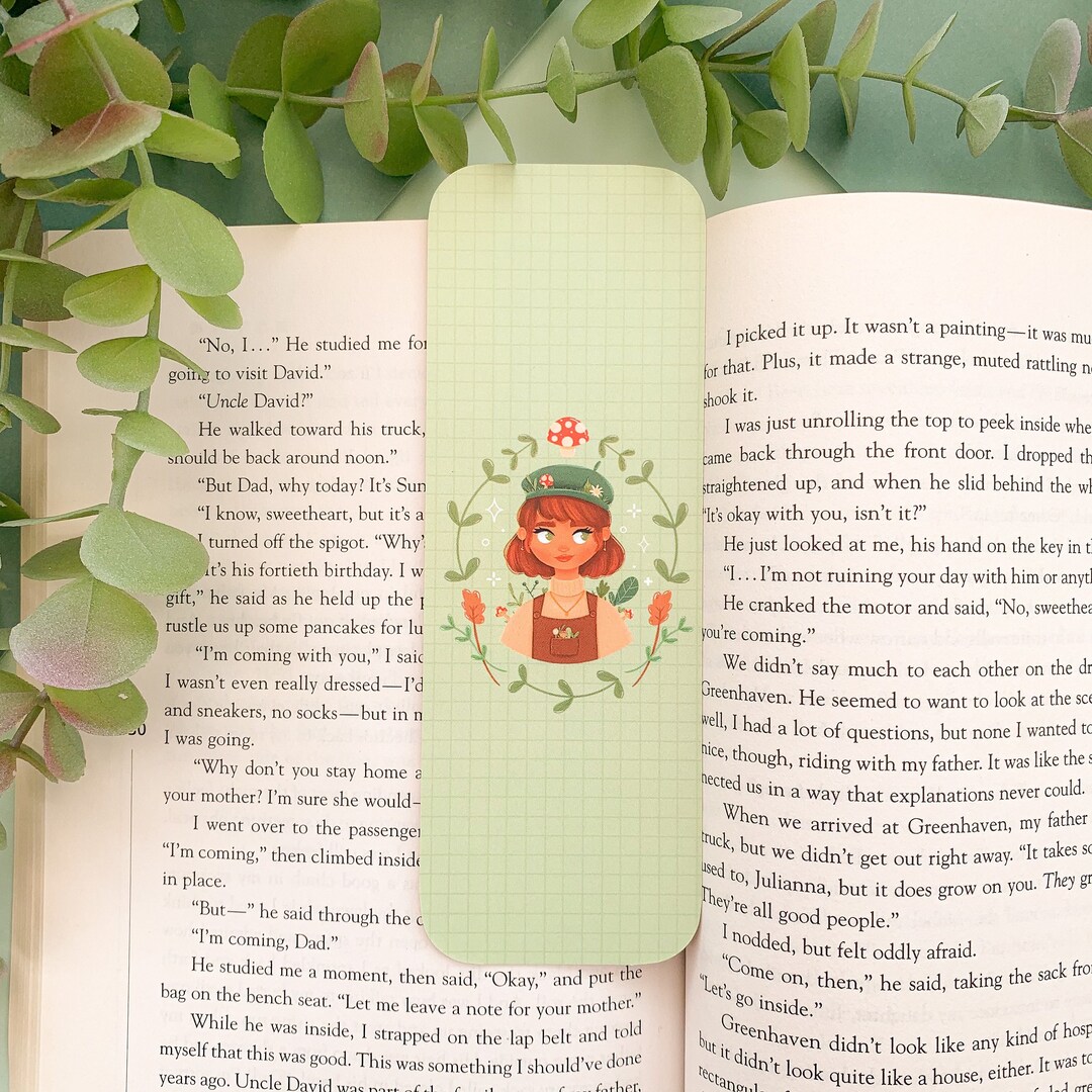 Cute Plant Girl - Bookmark | Digital Art, Illustration, Books, Reading ...