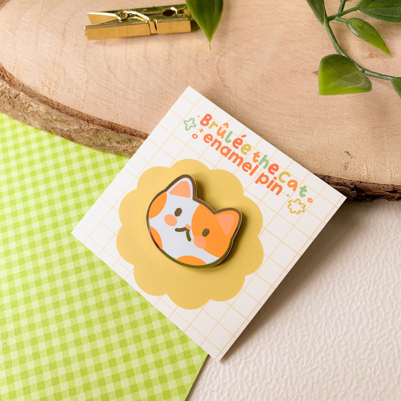 Brûlée the Cat - Enamel Pin | Digital Art, Illustration, Kawaii, Pins ...