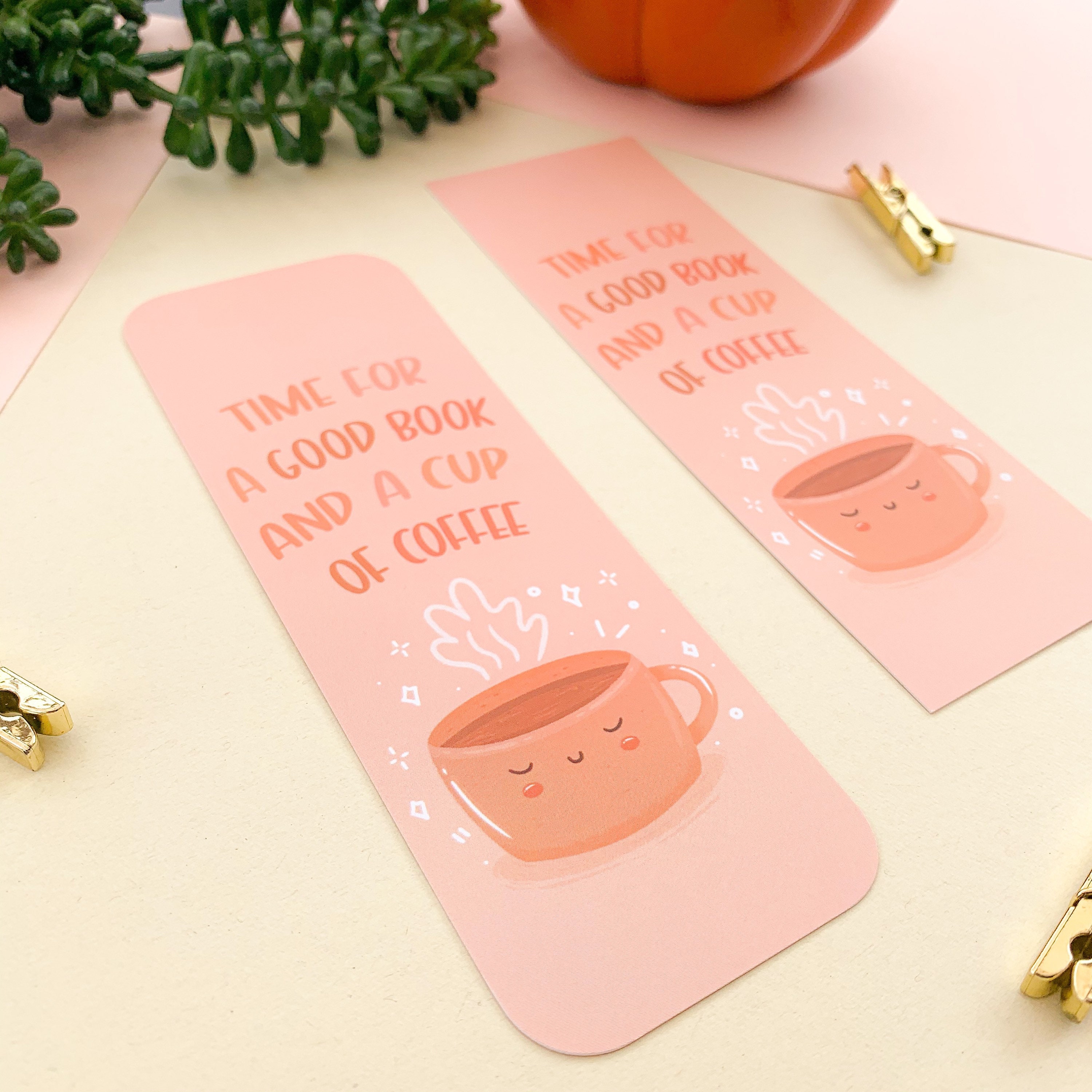 Time for a Good Book and a Cup of Coffee Bookmark // Digital - Etsy