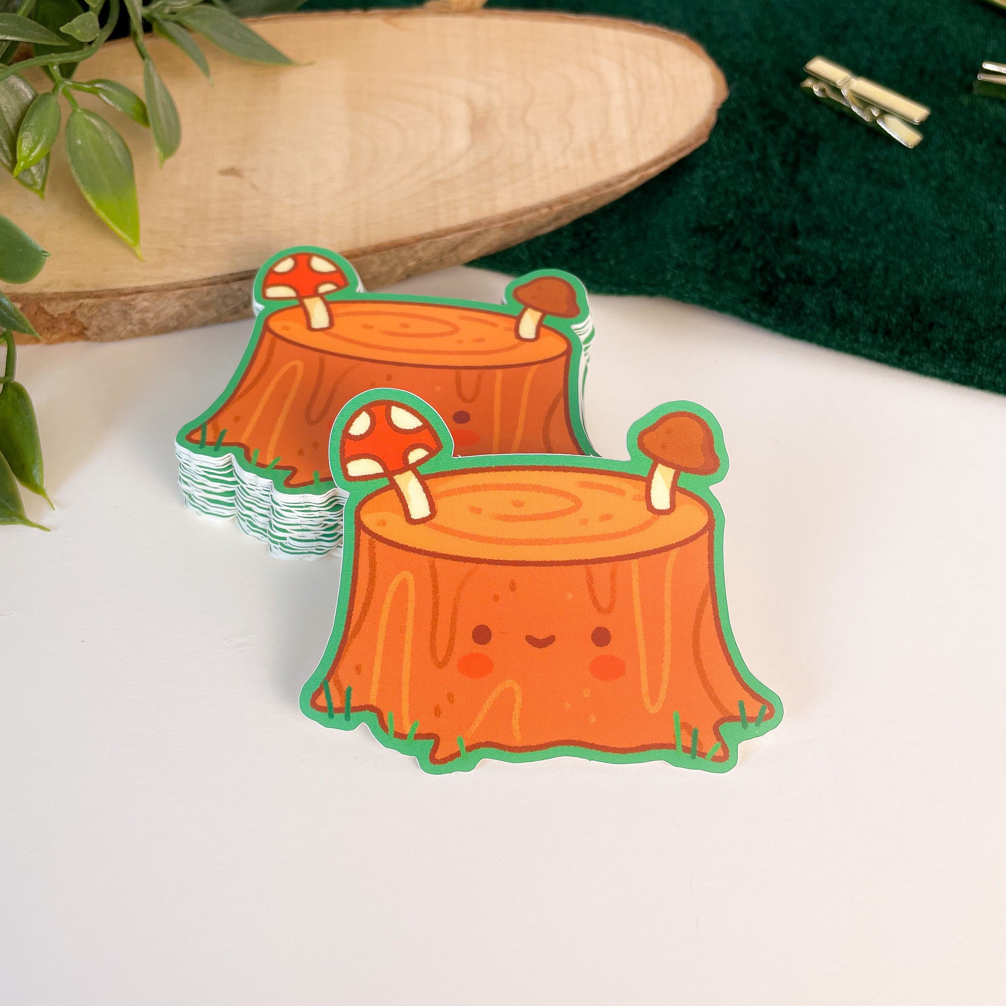 Little Tree Stump - Matte Vinyl Sticker | Digital Art, Stickers, Funny ...