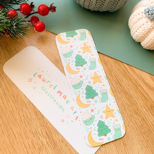 Cozy Christmas Bookmark Digital Art, Illustration, Books, Reading ...