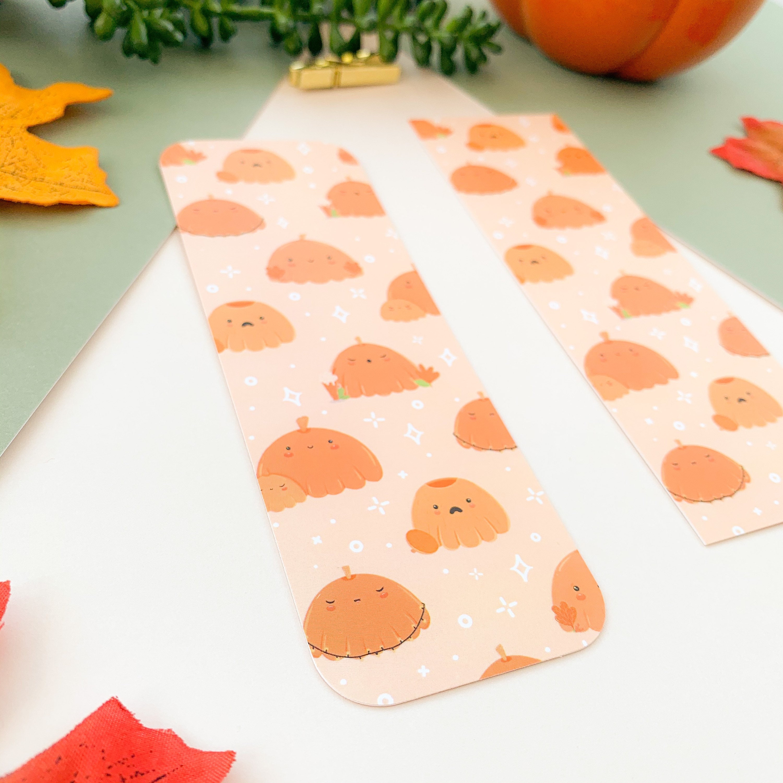 Pumpkin Pals Bookmark / Digital Art Illustration Books - Etsy