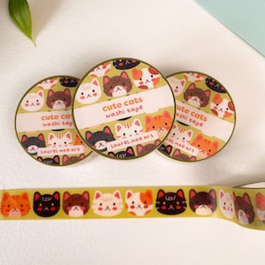 Cute Cats - Washi Tape | Washi, Tape, Digital Art, Stickers ...
