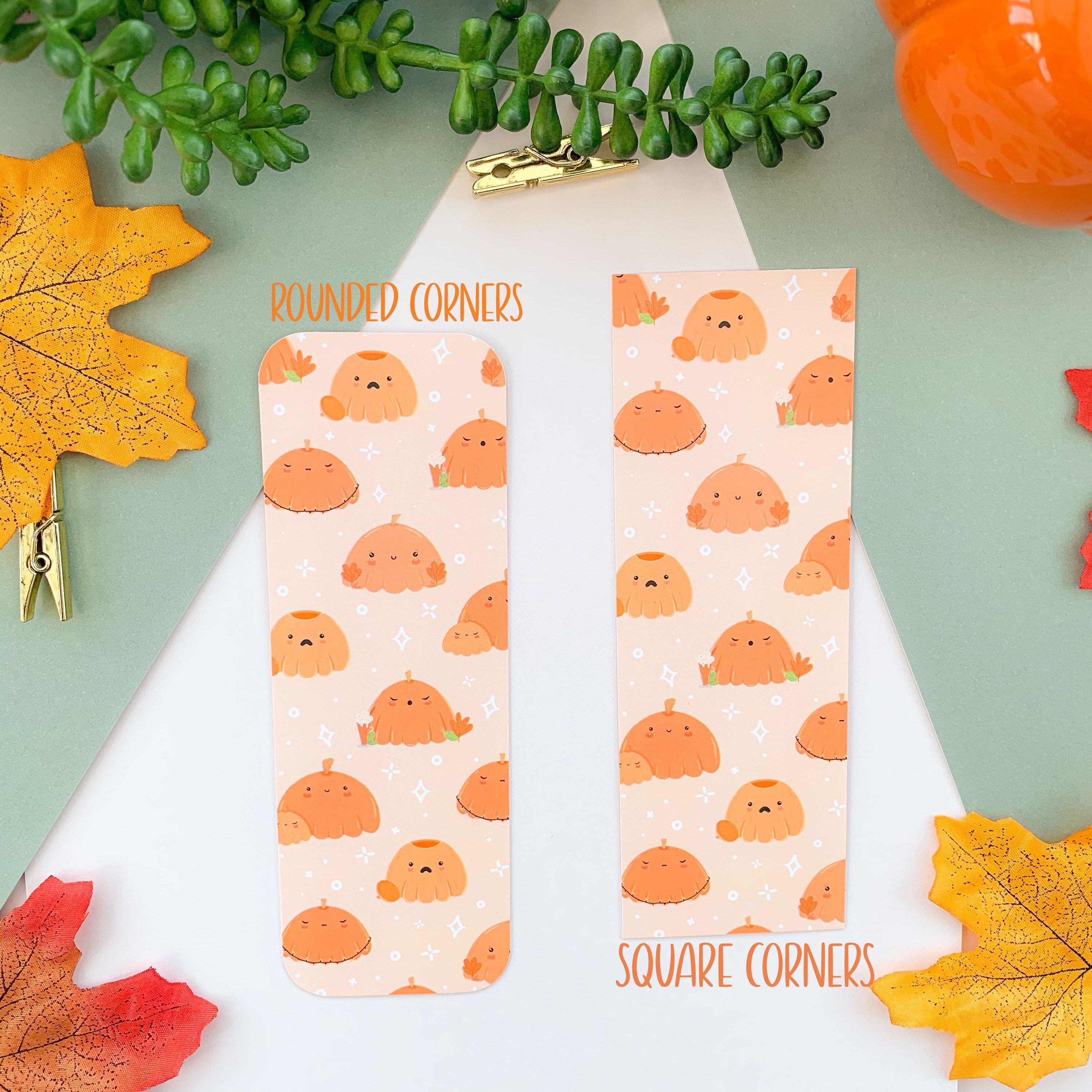 Pumpkin Pals Bookmark / Digital Art Illustration Books - Etsy