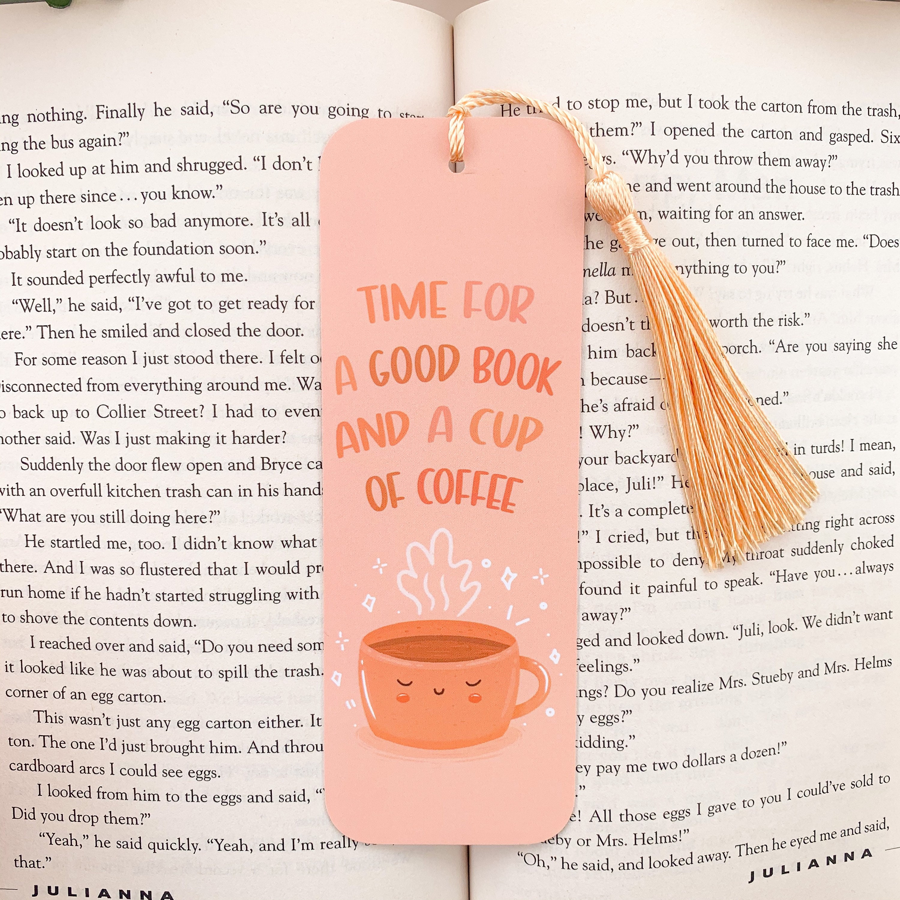 Time for a Good Book and a Cup of Coffee Bookmark // Digital - Etsy UK