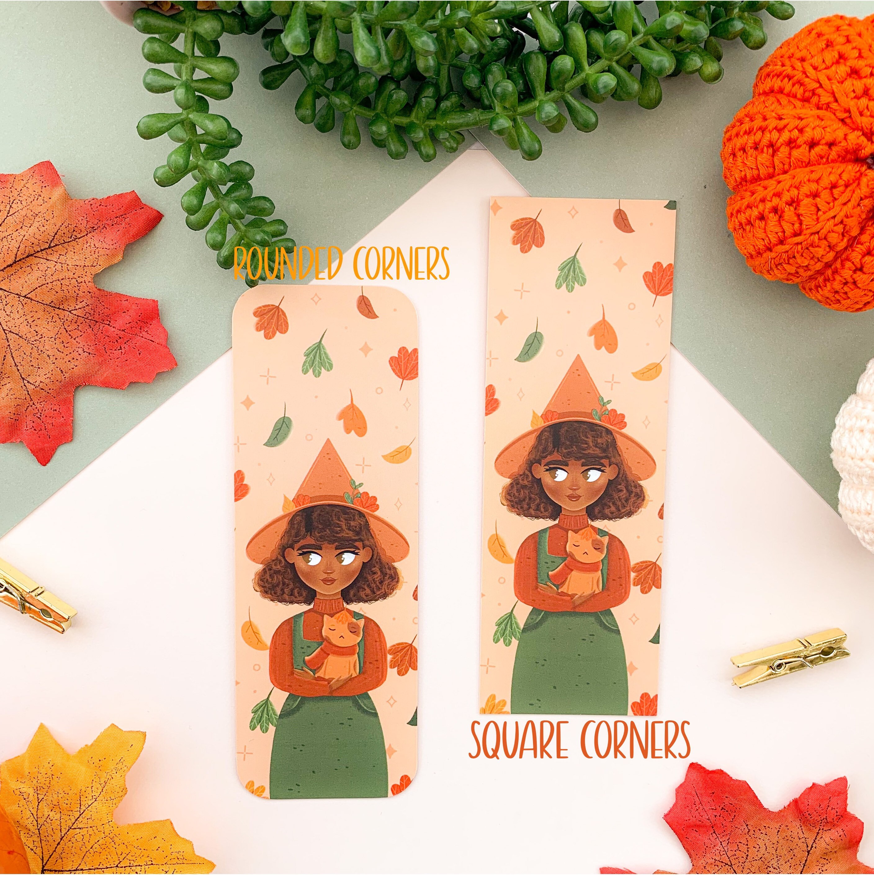 Autumn Witch Bookmark / Digital Art Illustration Books - Etsy