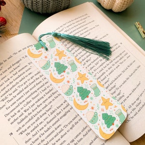Cozy Christmas Bookmark Digital Art, Illustration, Books, Reading ...