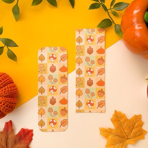 Autumn Patchwork Bookmark Digital Art, Illustration, Books, Reading ...