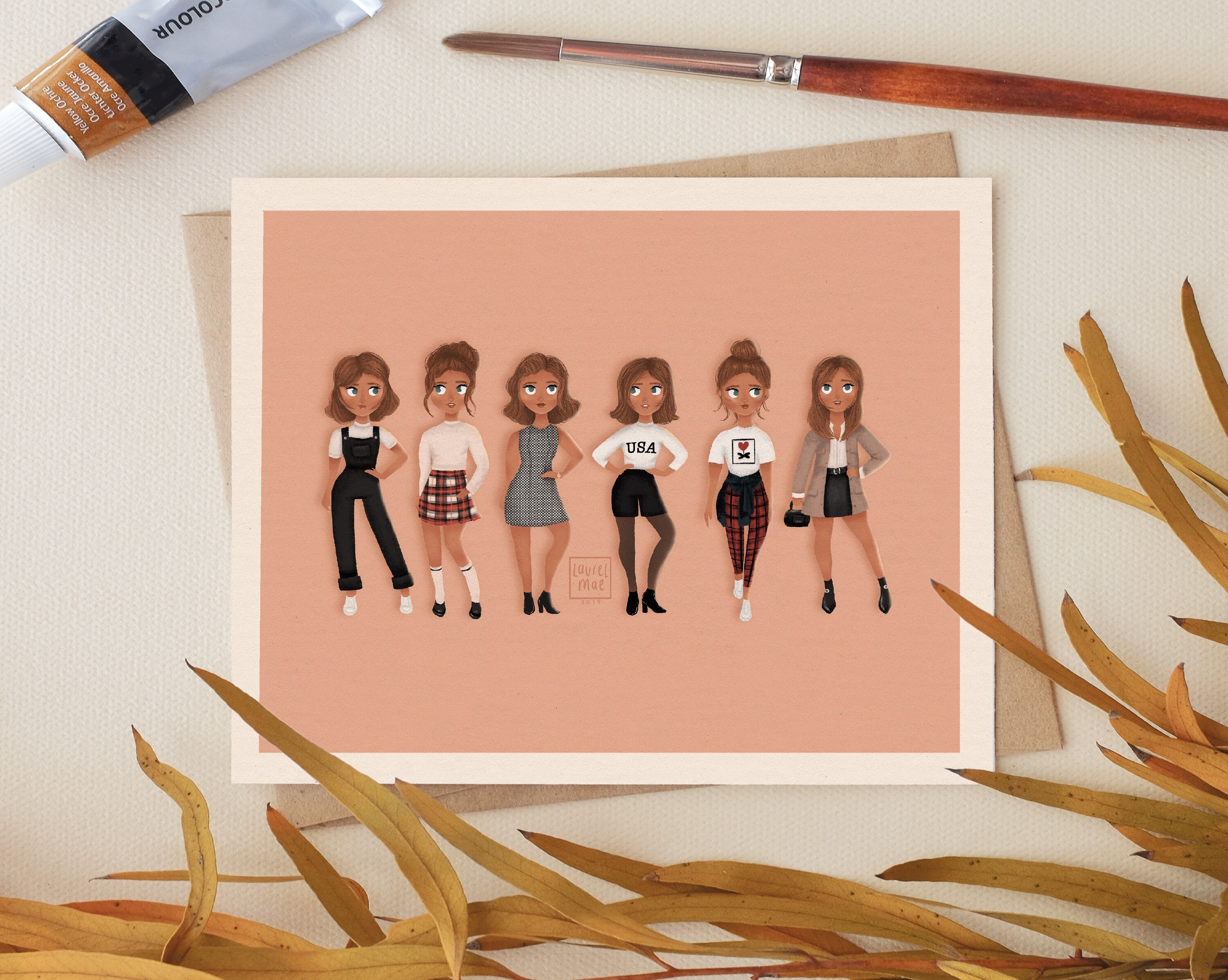 Rachel Green Outfits Friends // Art Print A4/A5/A6 Digital | Etsy