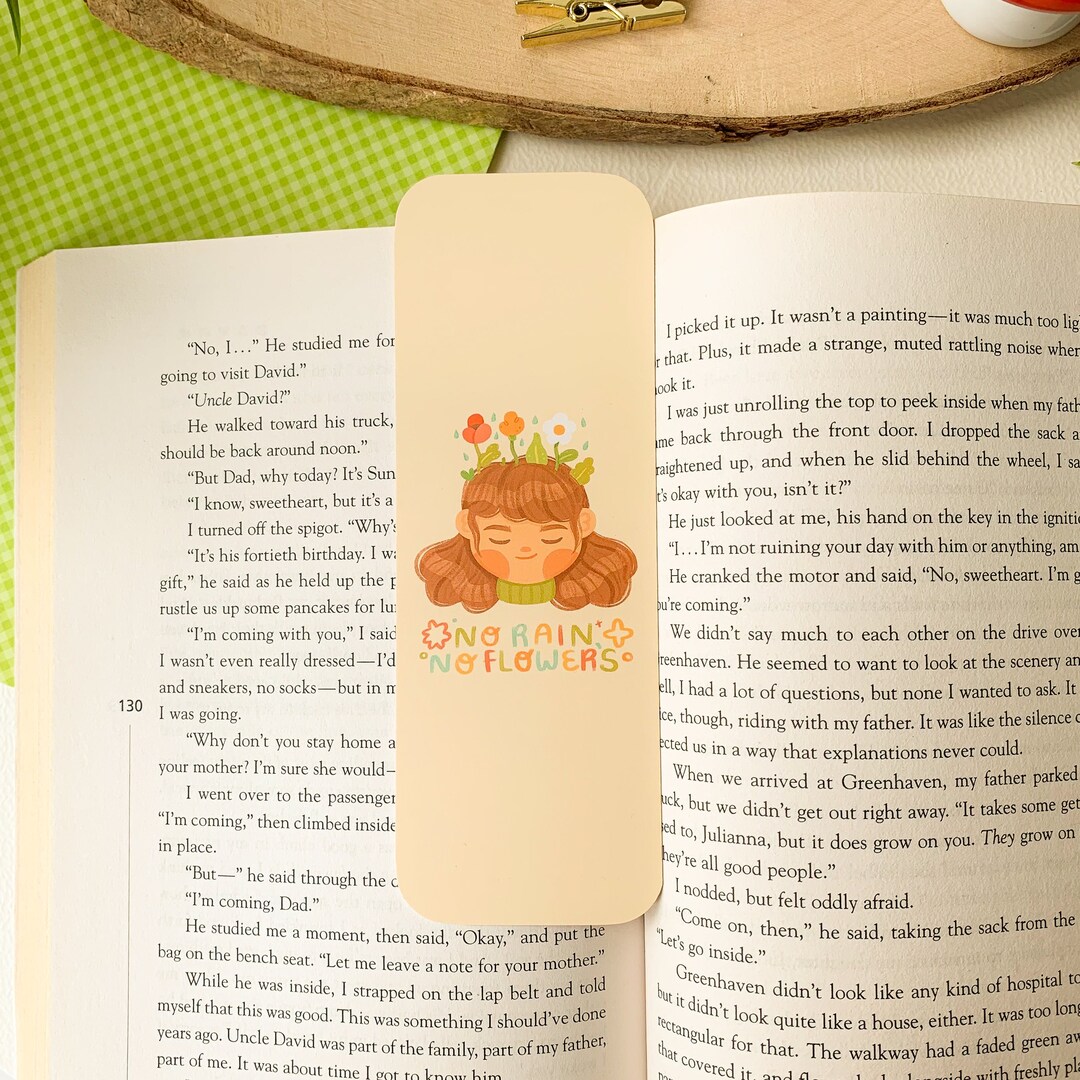 No Rain, No Flowers Bookmark | Digital Art, Illustration, Books ...