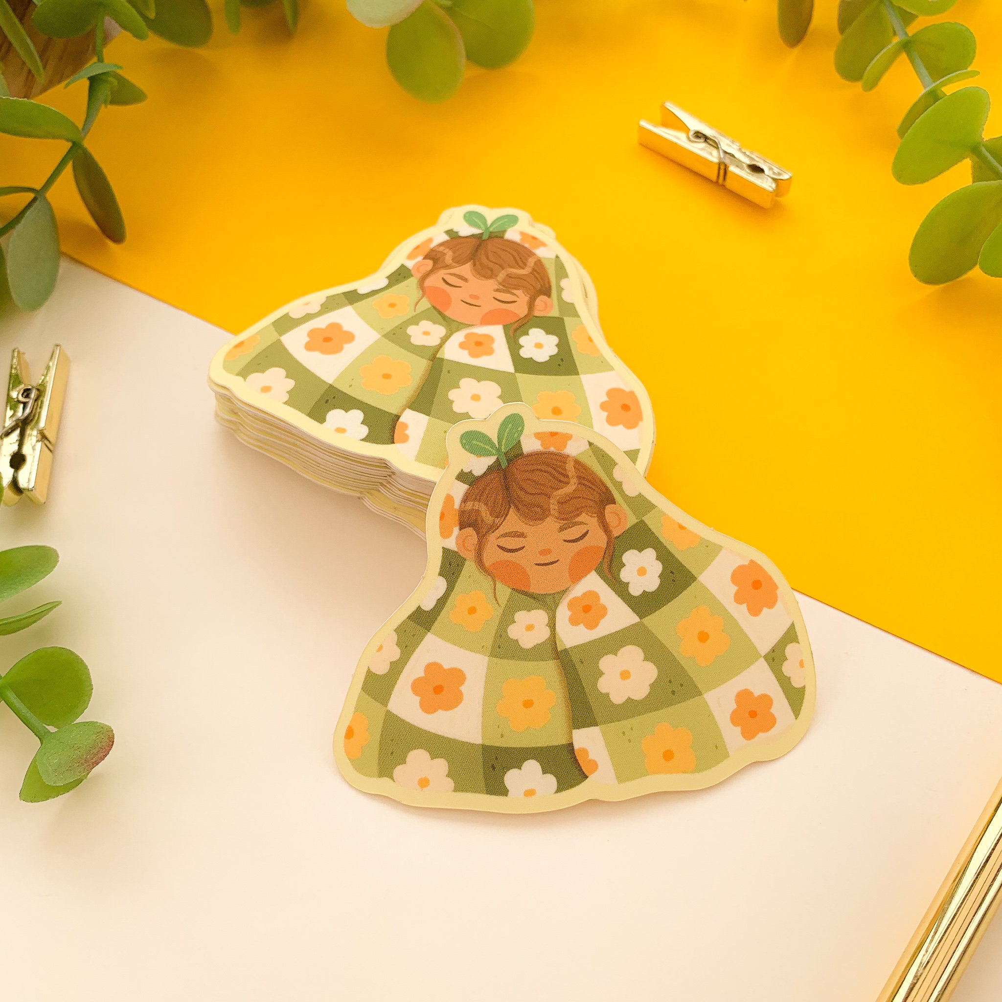 Cozy Blanket Blob Matte Vinyl Sticker // Digital Art | Etsy