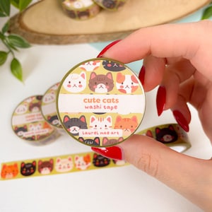 Cute Cats - Washi Tape | Washi, Tape, Digital Art, Stickers ...