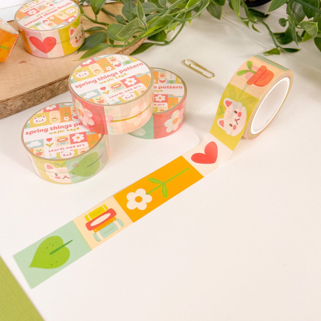 Spring Things - Chunky Washi Tape | 20mm Washi, Tape, Digital Art ...