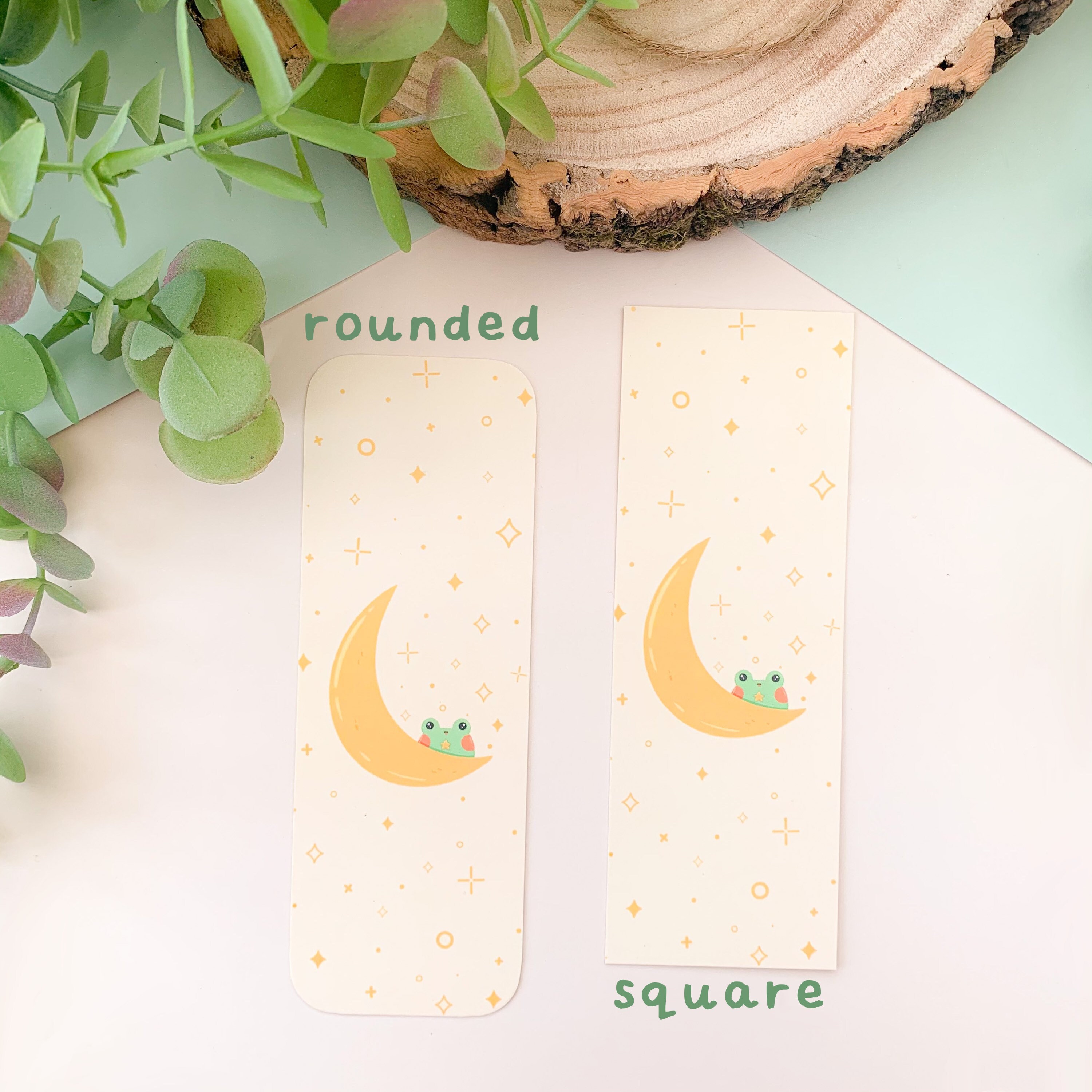 Moon Frog Bookmark / Digital Art Illustration Books | Etsy