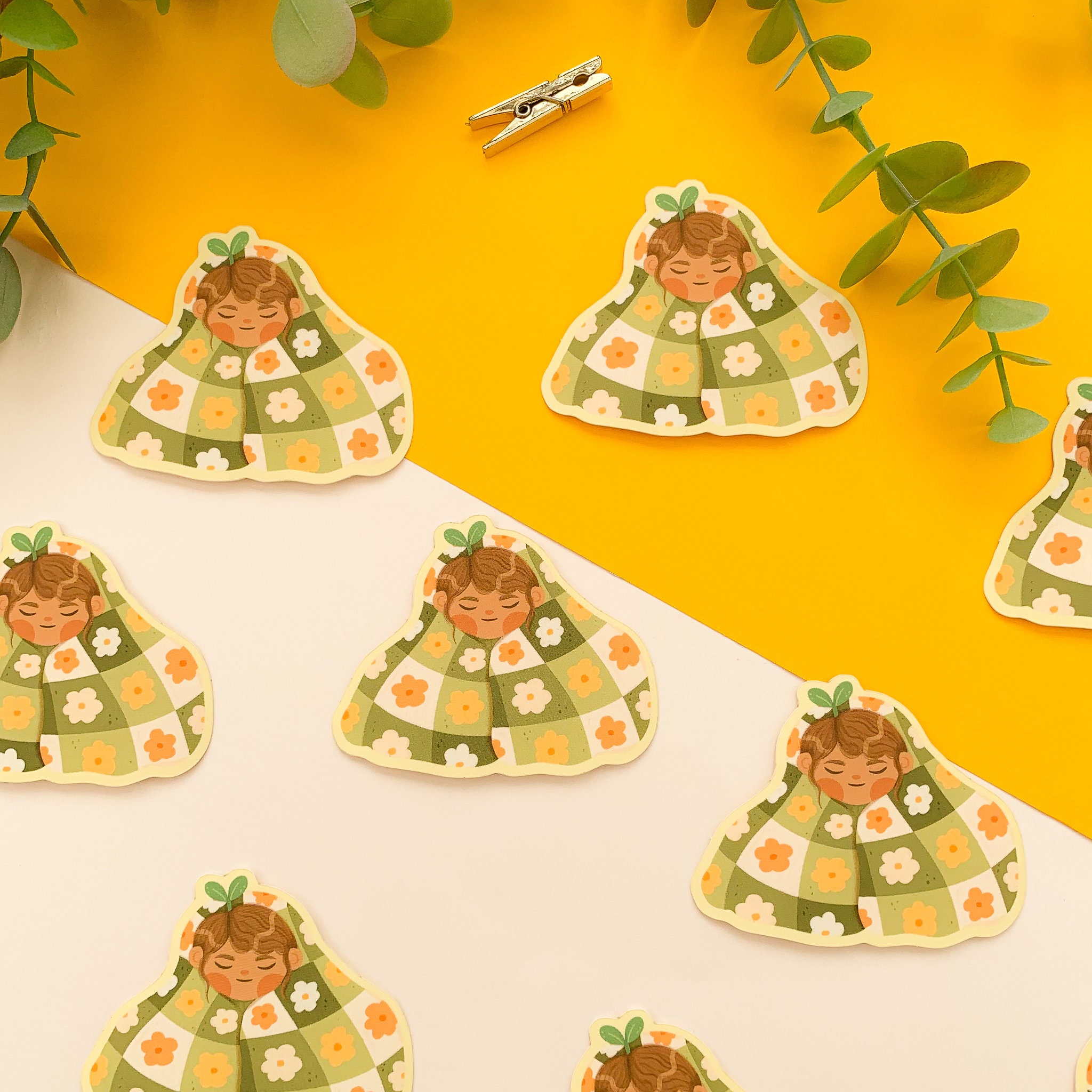 Cozy Blanket Blob Matte Vinyl Sticker // Digital Art - Etsy