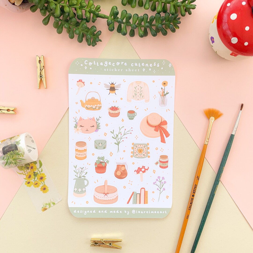 Cottagecore - Sticker Sheet (1 Pc) | Digital Art, Stickers ...