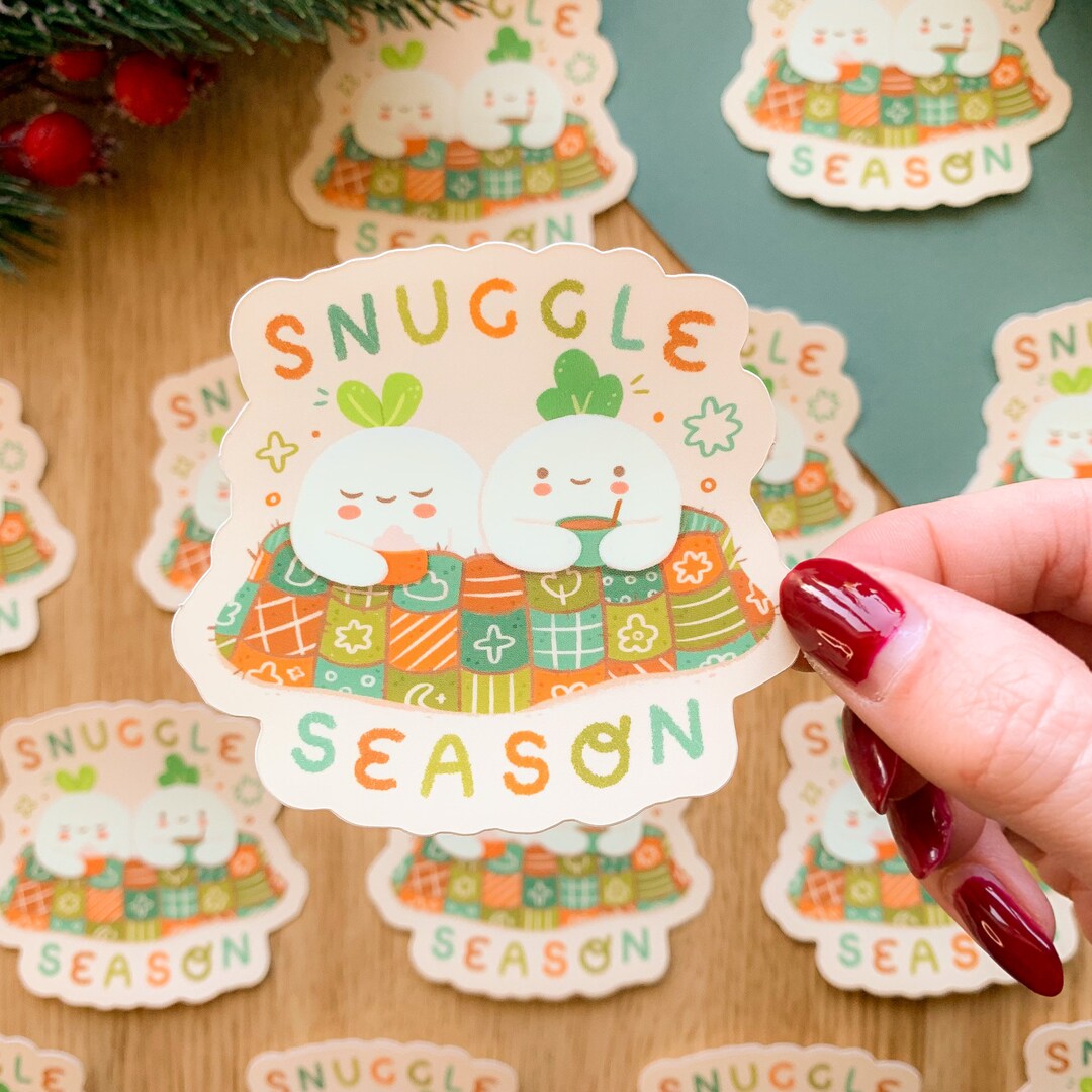 Snuggle Season - Matte Vinyl Sticker | Digital Art, Stickers ...