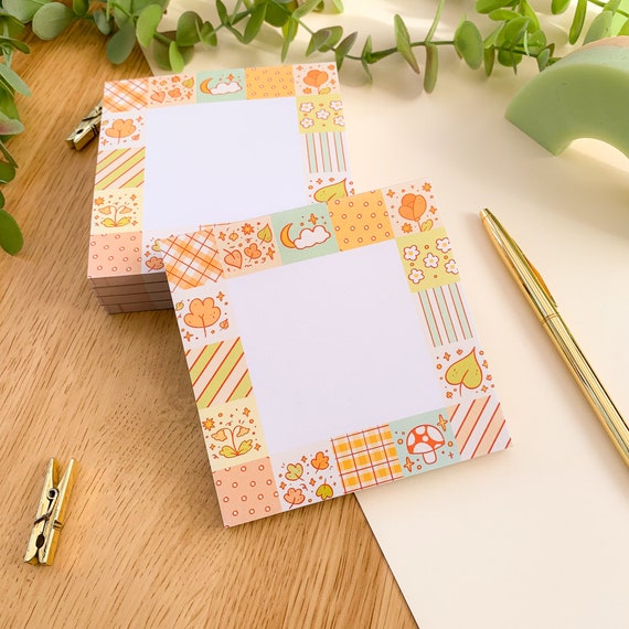 Pretty Patchwork Memo Pad //tear Away Memo Pad Digital Art | Etsy