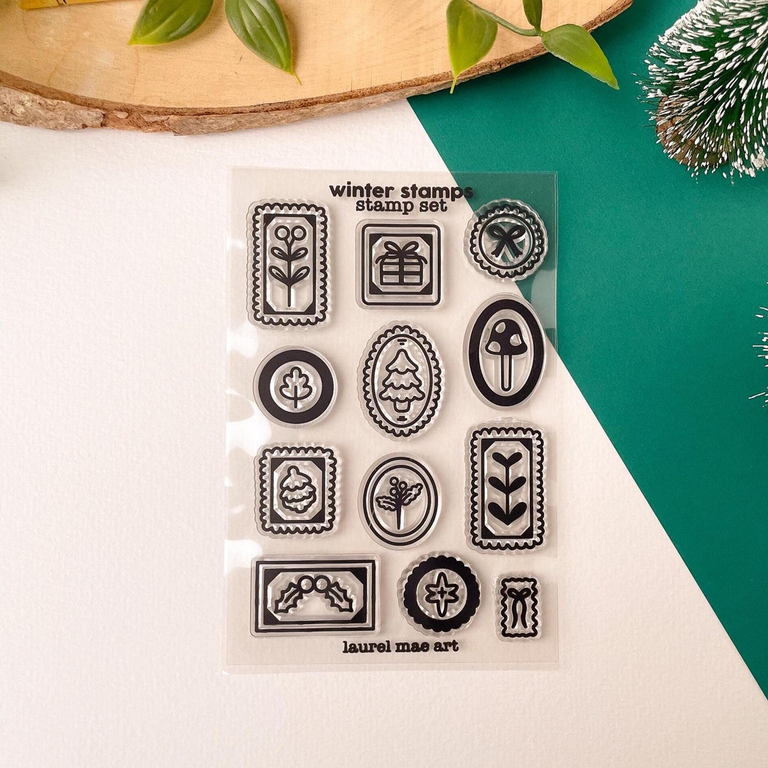 Winter Stamps - Clear Acrylic Stamp Set | Stamps, Letters, Journalling ...