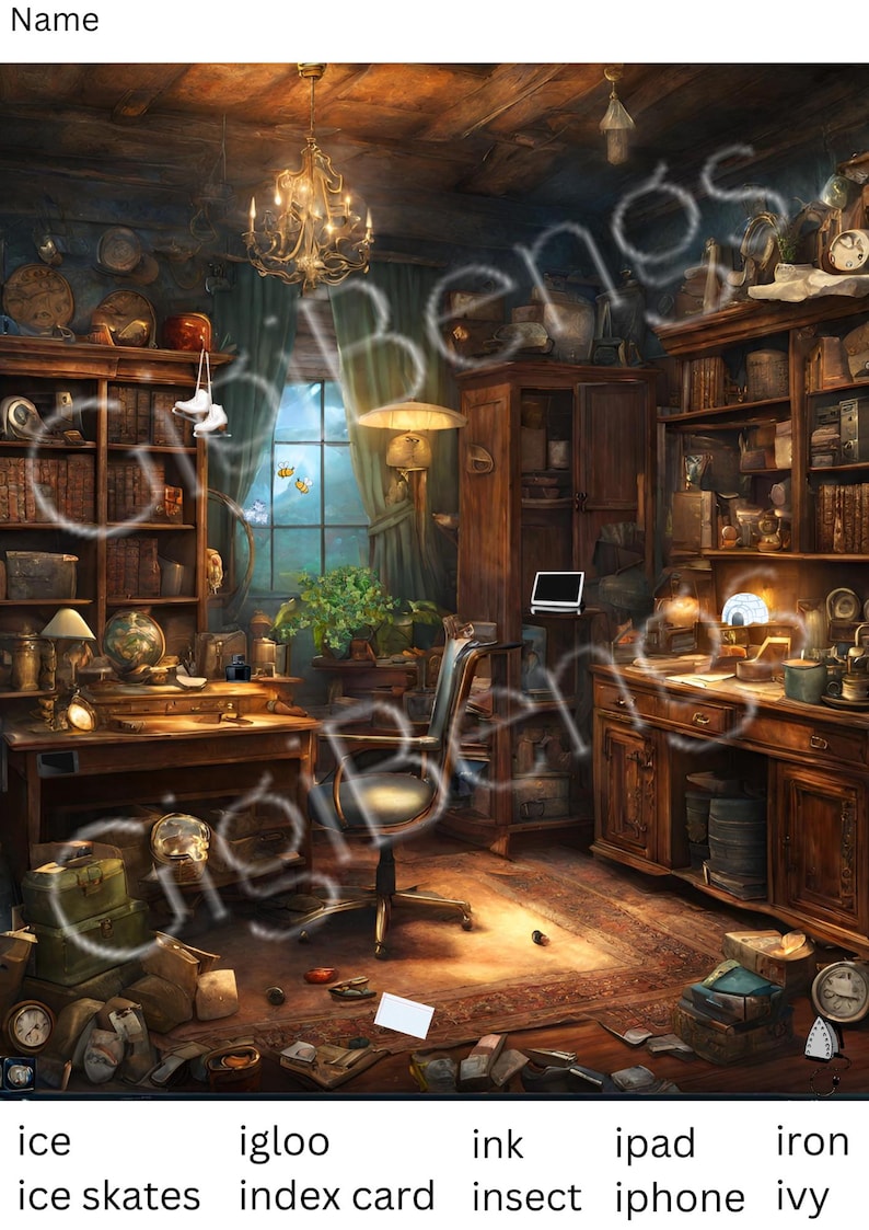 Hidden Object Game Letter I Digital Game Classroom Game Elementary ...