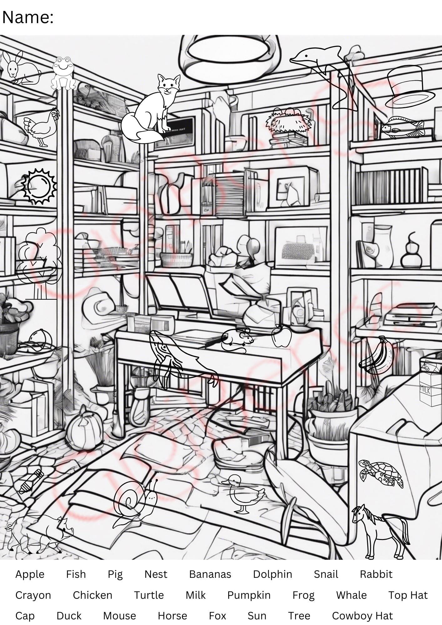 Hidden Object Game TO COLOR Digital Game Classroom Game Elementary ...