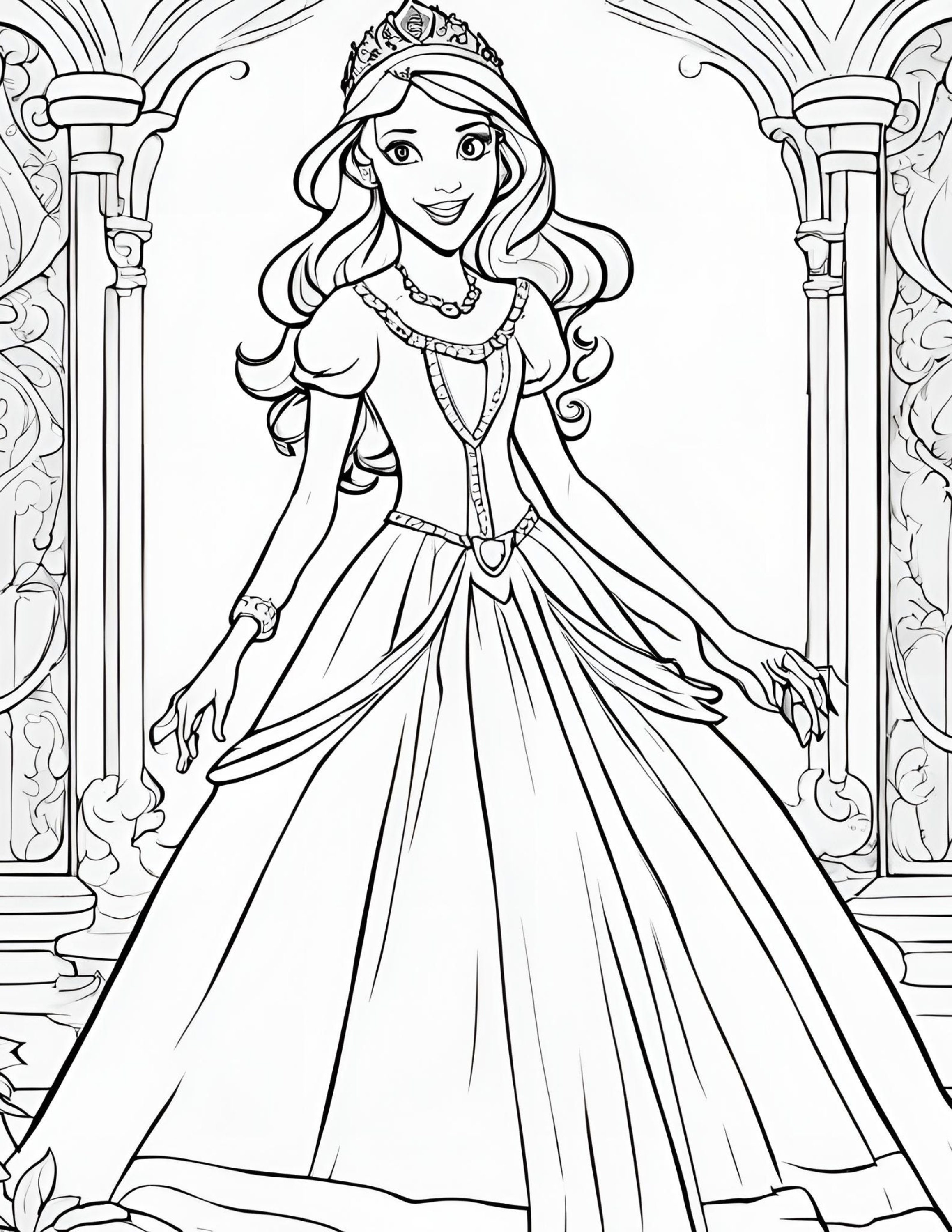 12 Princess Coloring Pages BUNDLE Printable Art for Girls Princess Art ...