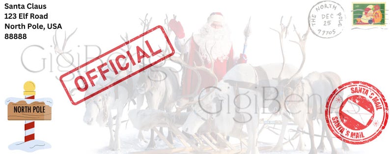 EDITABLE Official Letter From Santa for Kids Bundle With Santa Envelope ...