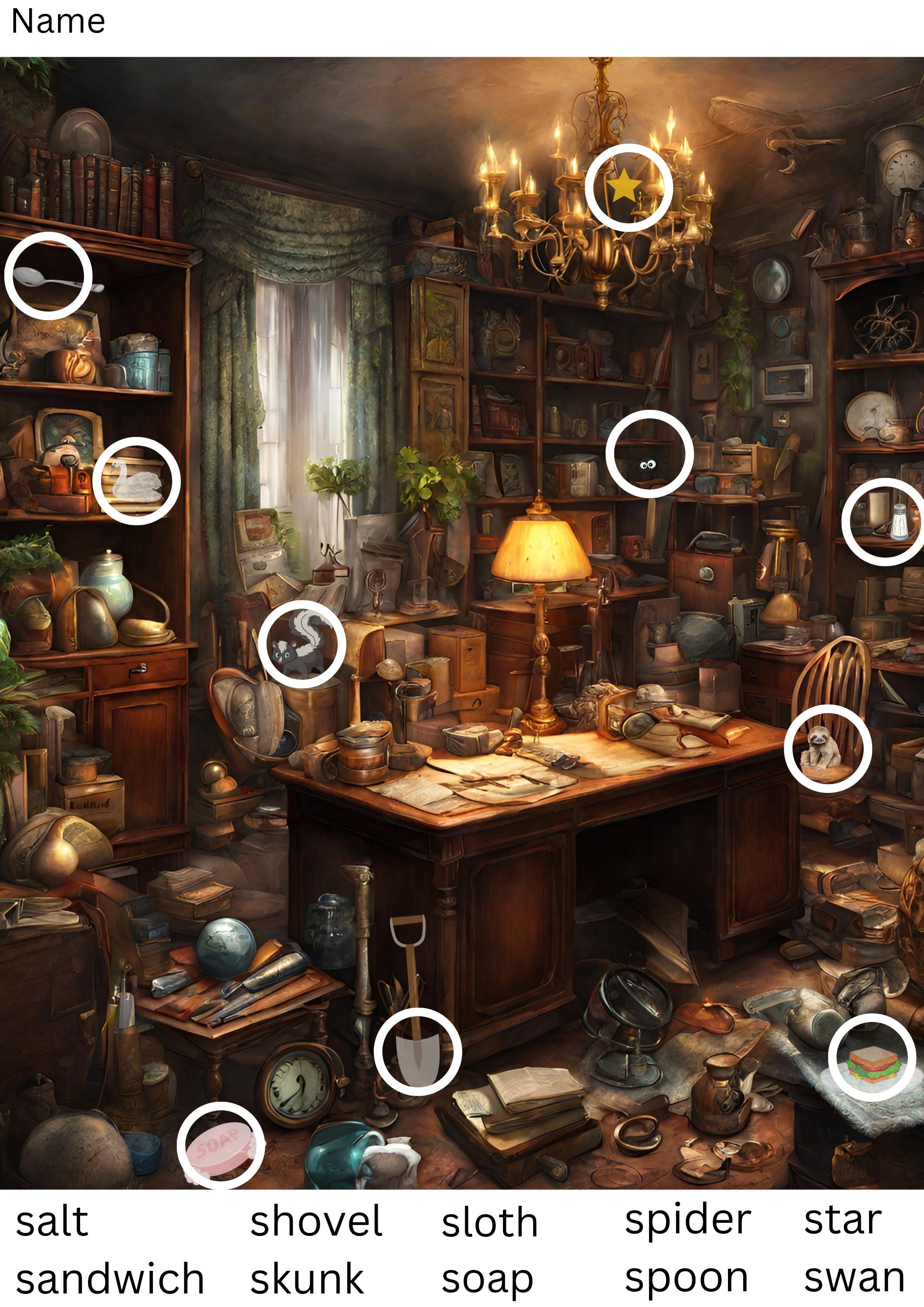 Hidden Object Game Letter S Digital Game Classroom Game Elementary ...