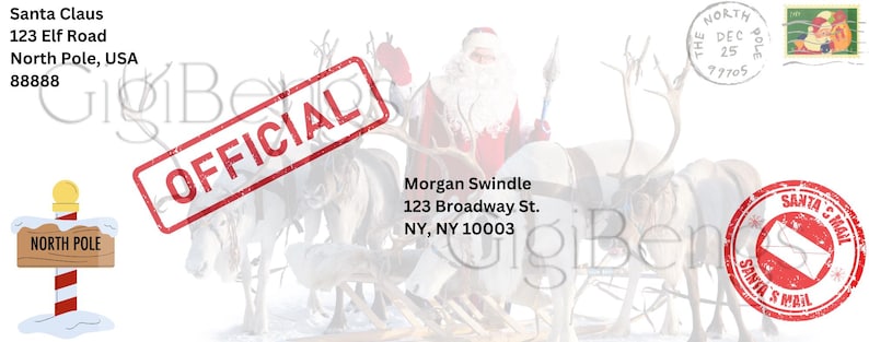 EDITABLE Official Letter From Santa for Kids Bundle With Santa Envelope ...