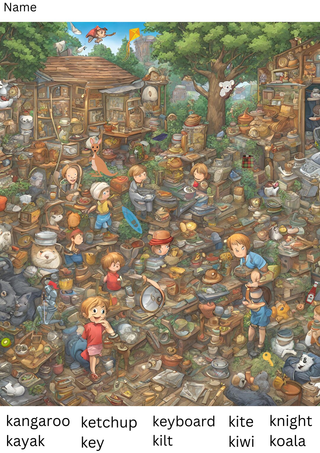 Hidden Object Game Letter K Digital Game Classroom Game Elementary ...