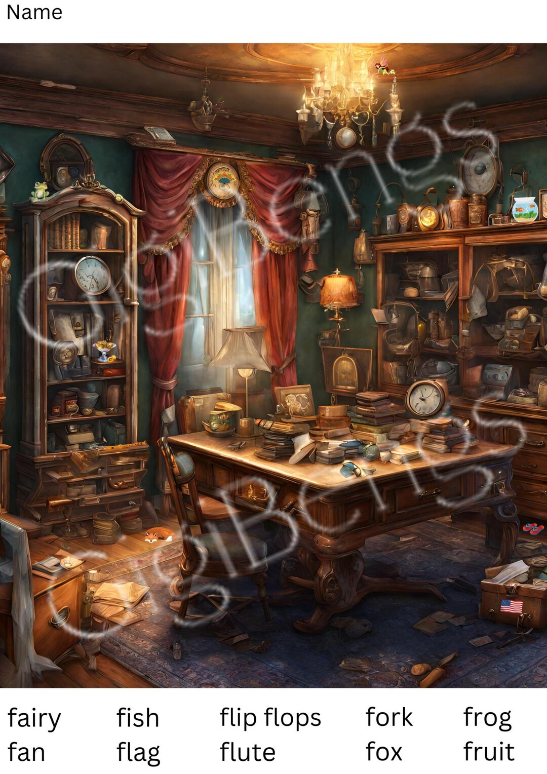 Hidden Object Game: Letter F Alphabet Search (printable PNG) - Etsy