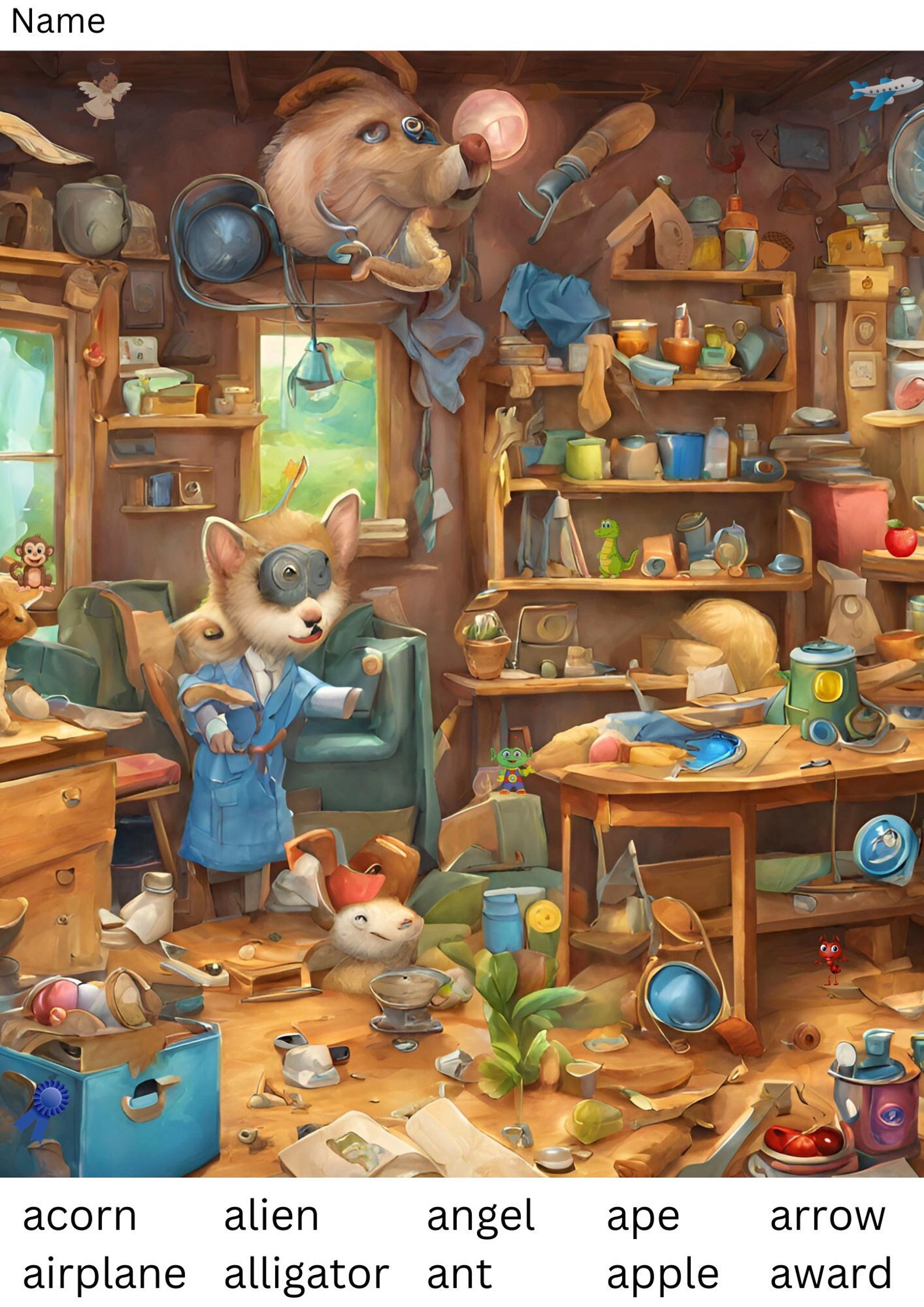 Hidden Object Game Letter A Digital Game Classroom Game Elementary ...