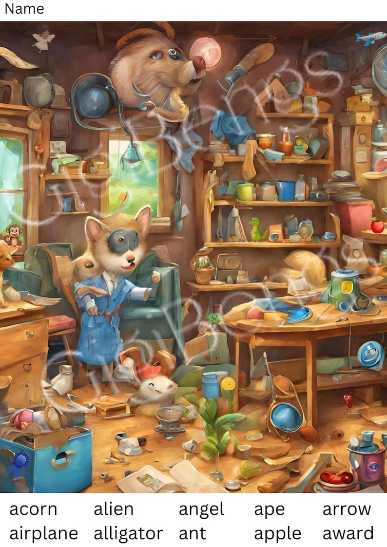 Hidden Object Game: Letter A Alphabet Hunt - Printable Classroom Fun - Etsy