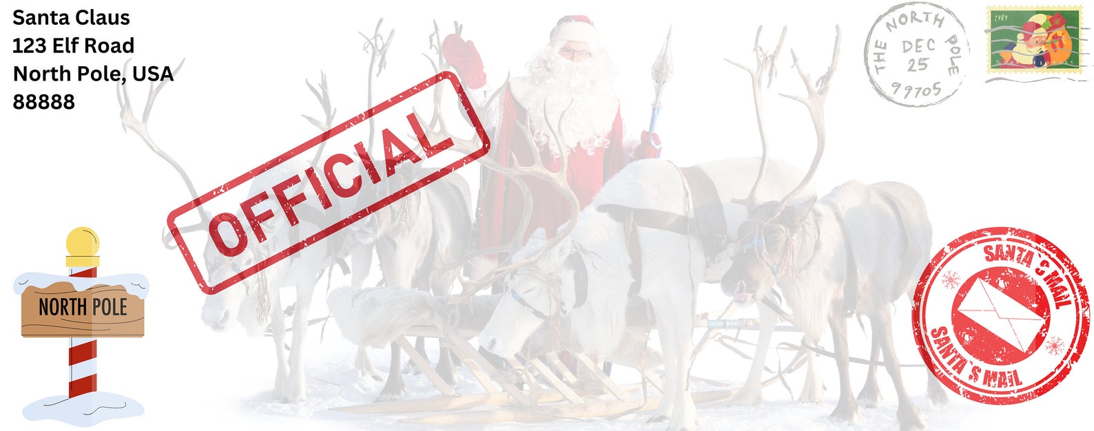 EDITABLE Official Letter From Santa for Kids Bundle With Santa Envelope ...