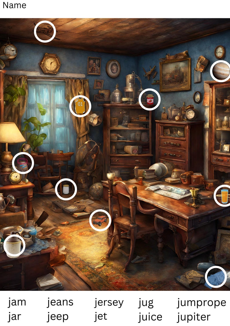 Hidden Object Game Letter J Digital Game Classroom Game Elementary ...