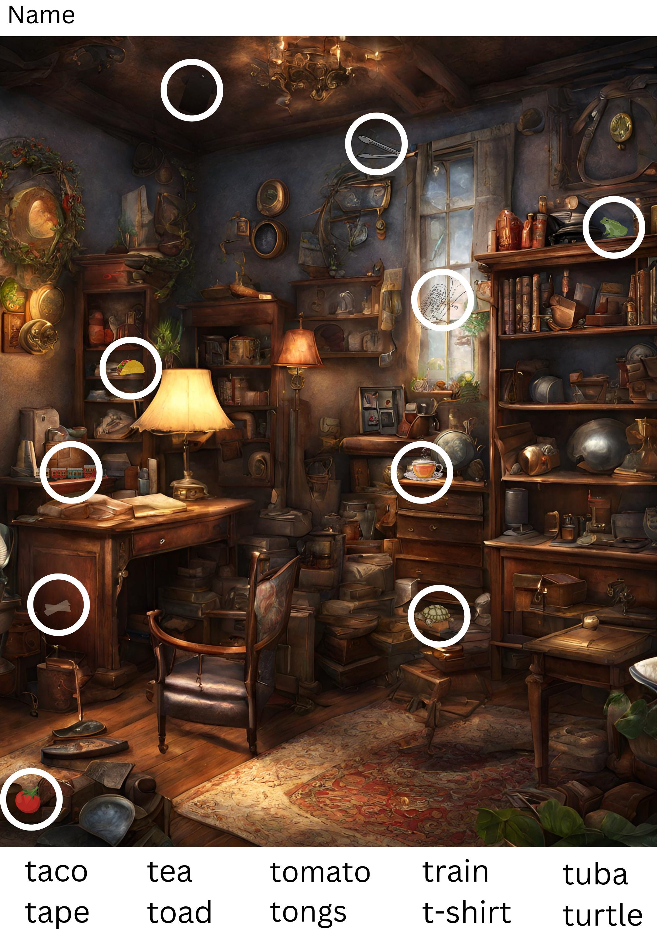 Hidden Object Game Letter T Digital Game Classroom Game Elementary ...