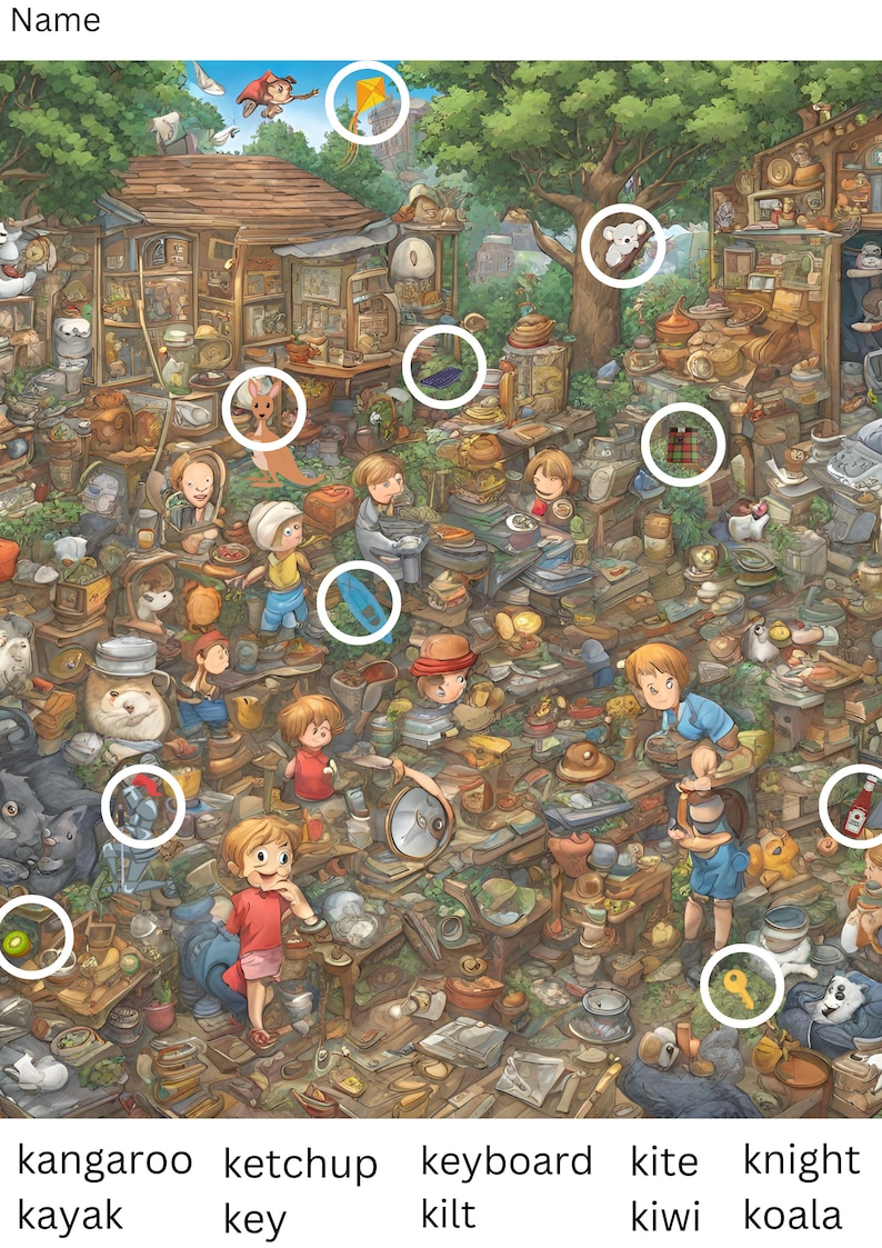 Hidden Object Game Letter K Digital Game Classroom Game Elementary ...