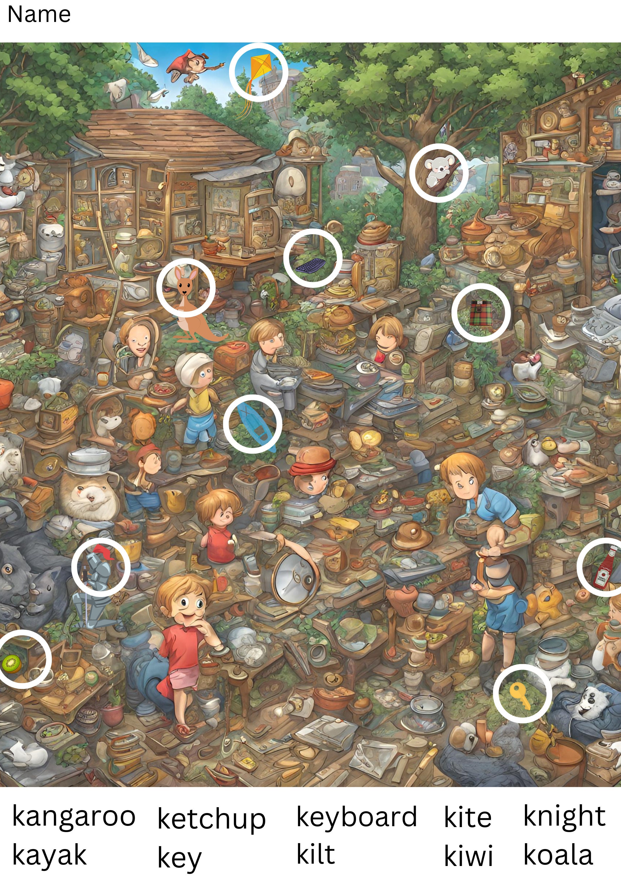 Hidden Object Game Letter K Digital Game Classroom Game Elementary ...