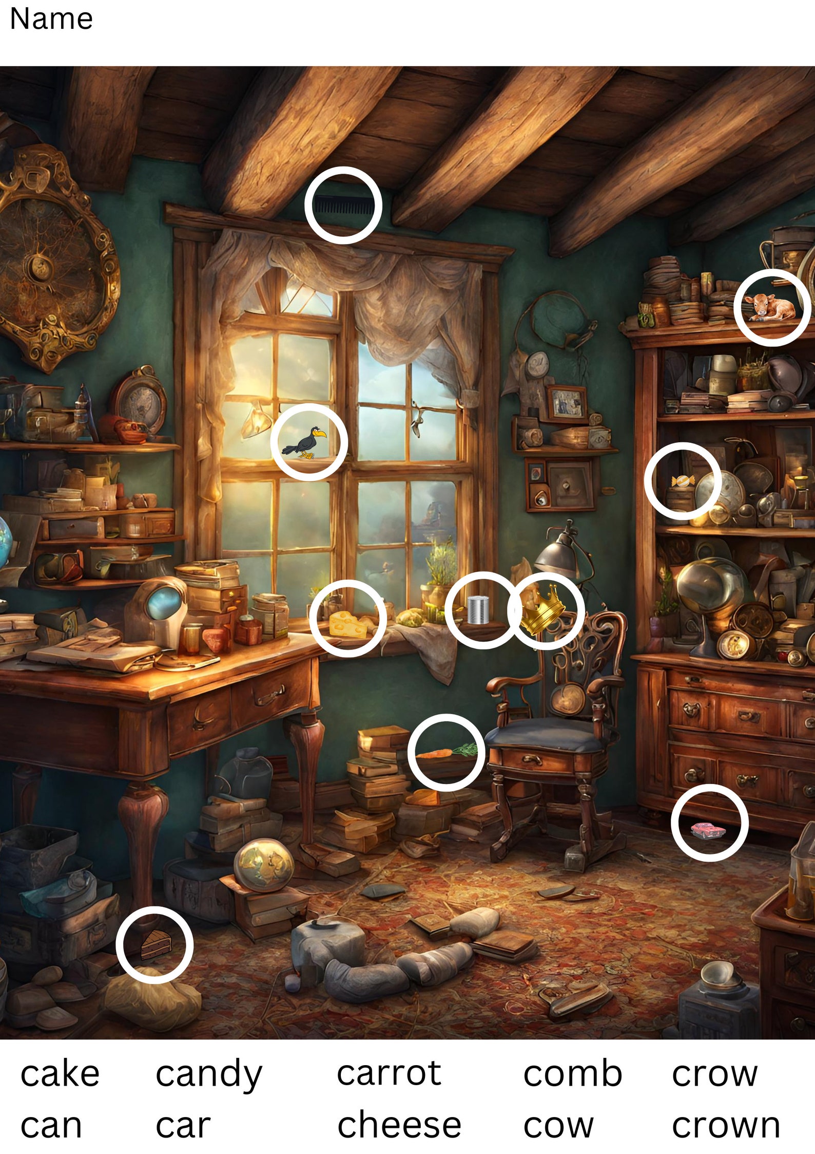 Hidden Object Game Letter C Digital Game Classroom Game Elementary ...