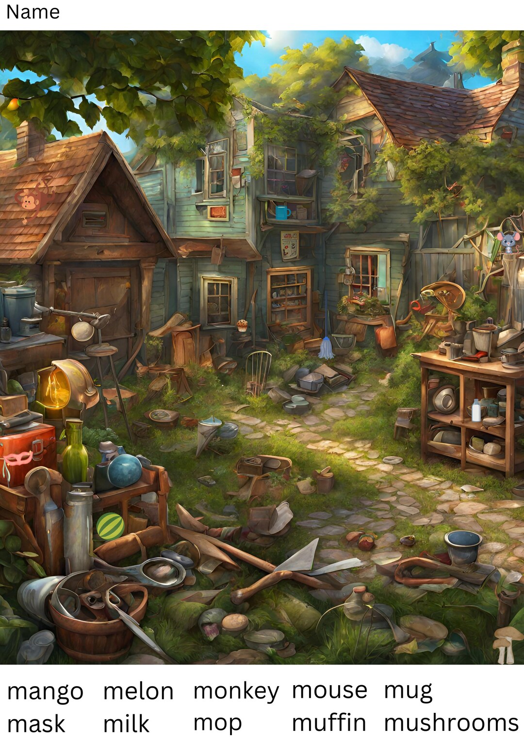 Hidden Object Game Letter M Digital Game Classroom Game Elementary ...