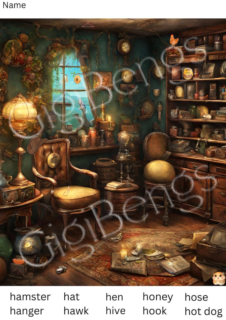 Hidden Object Game Letter H Digital Game Classroom Game Elementary ...