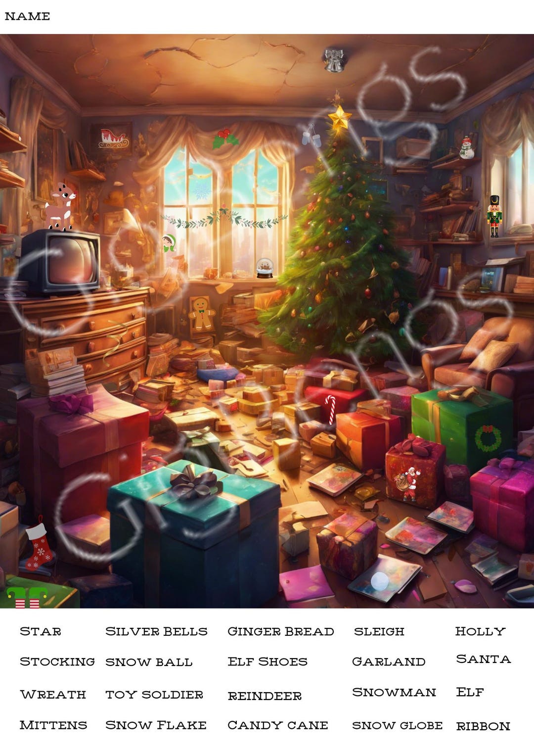 Christmas Hidden Object Game: Printable Classroom Activity (digital ...