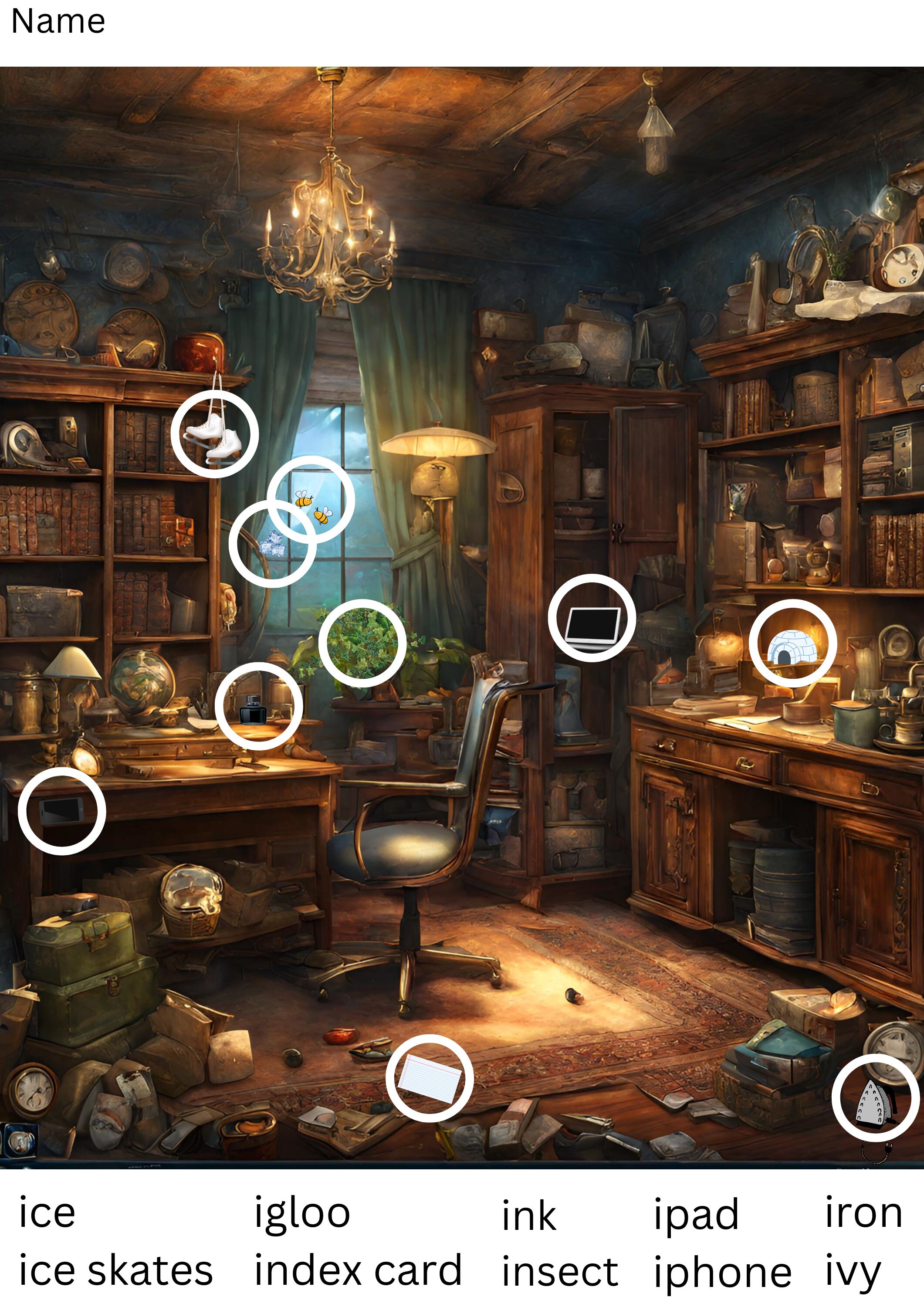 Hidden Object Game Letter I Digital Game Classroom Game Elementary ...