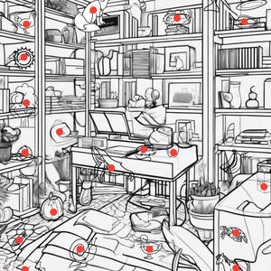 Printable Hidden Object Game: Coloring Activity for Kids - Instant ...