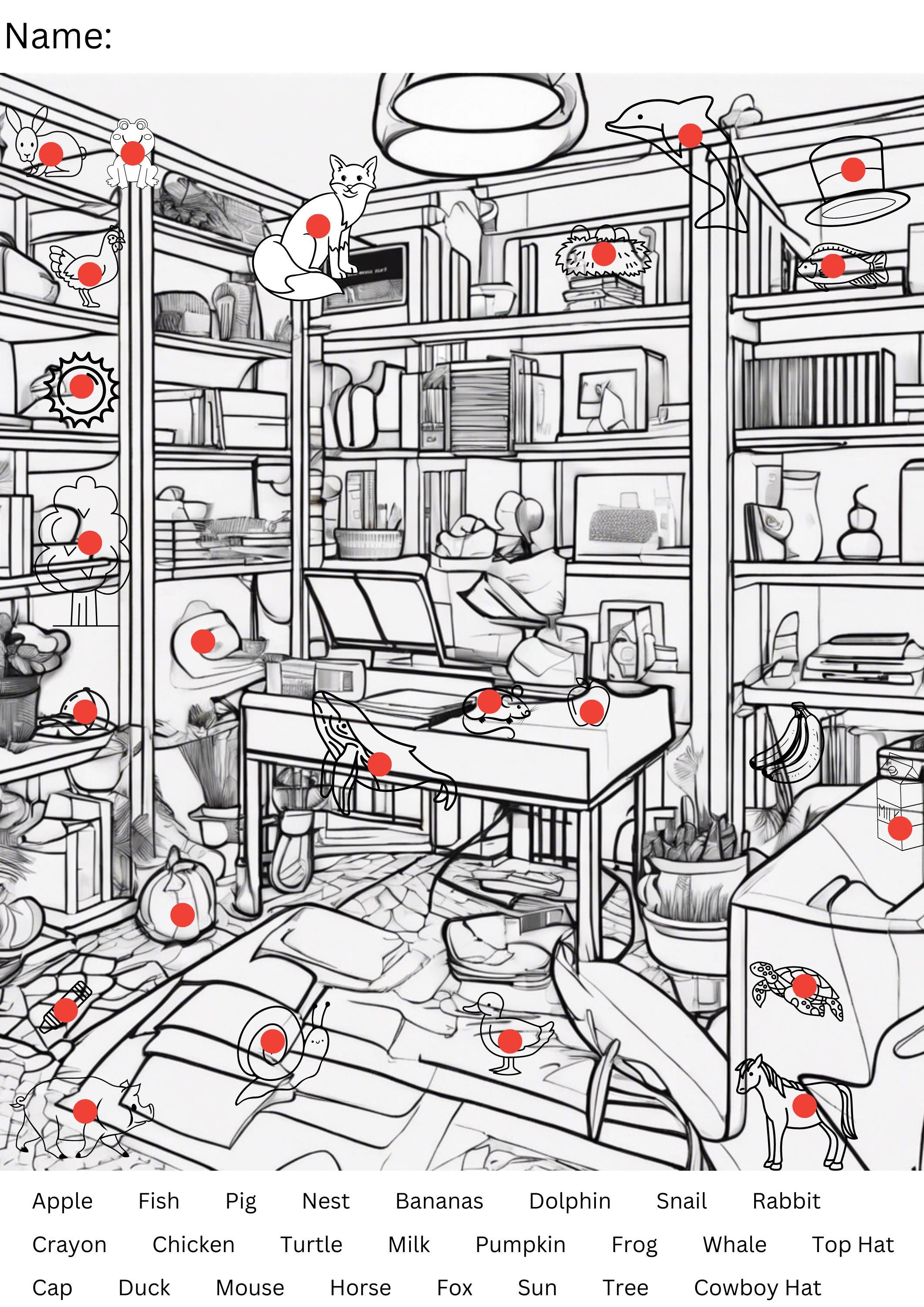 Hidden Object Game TO COLOR Digital Game Classroom Game Elementary ...