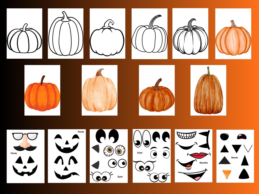 Build A Pumpkin BUNDLE Printable Pumpkin Craft for Kids Cut and Paste ...