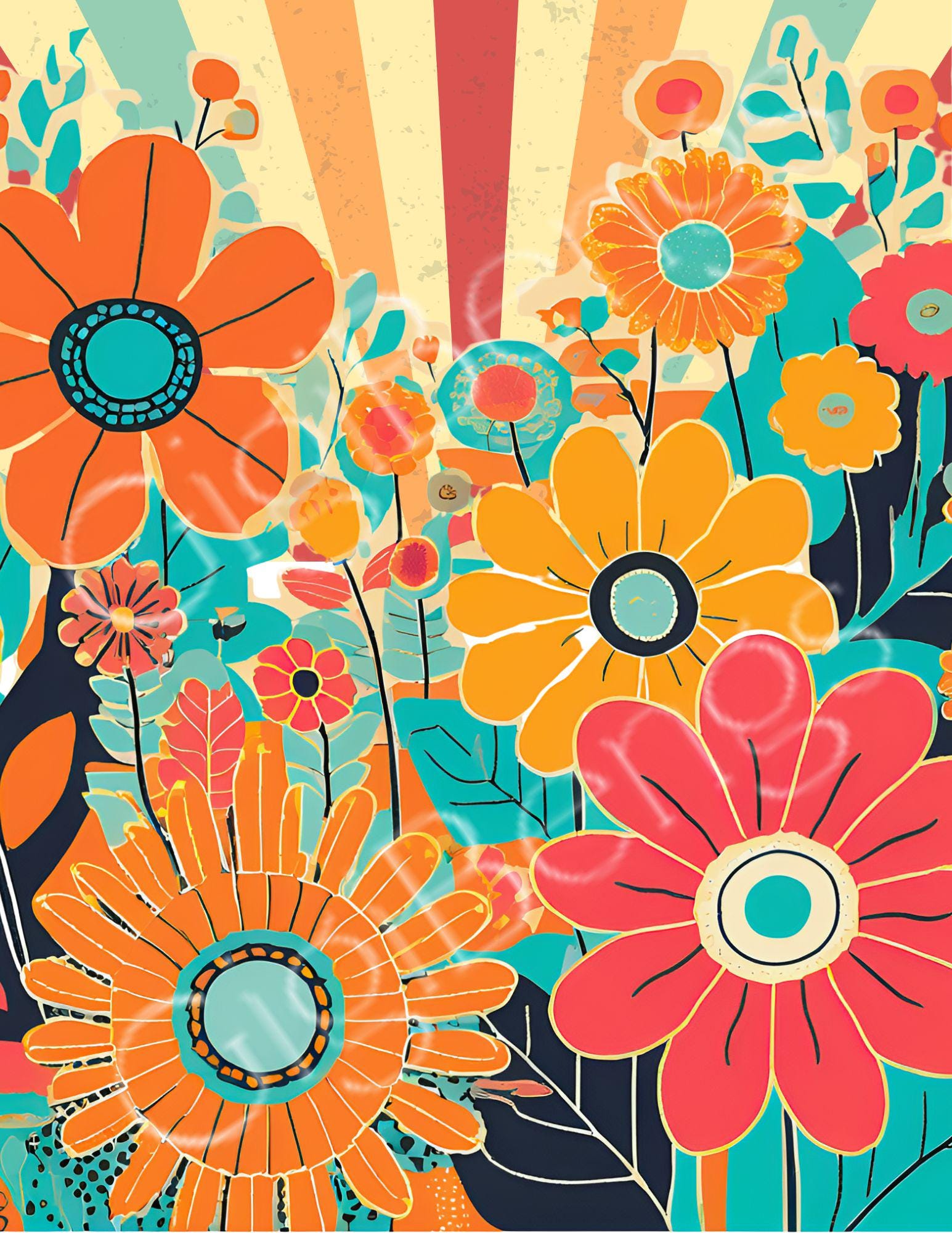 Retro 70s Junk Journal Kit, Printable Scrapbook Papers & Stickers ...
